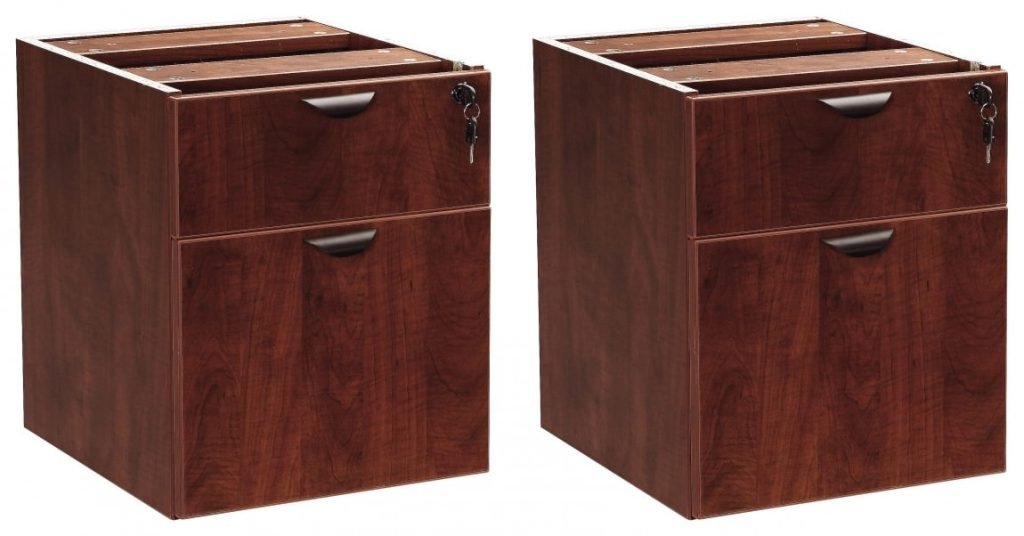 Functional (2) 2 Drawer Hanging Pedestals