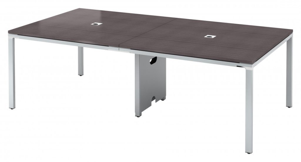 8 FT Conference Table with Metal Legs for Collaboration